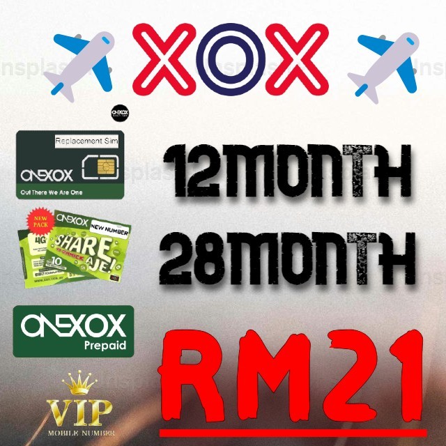 XOX SIMCARD/ONEXOX AERO SIM/飞机/卡 | Shopee Malaysia