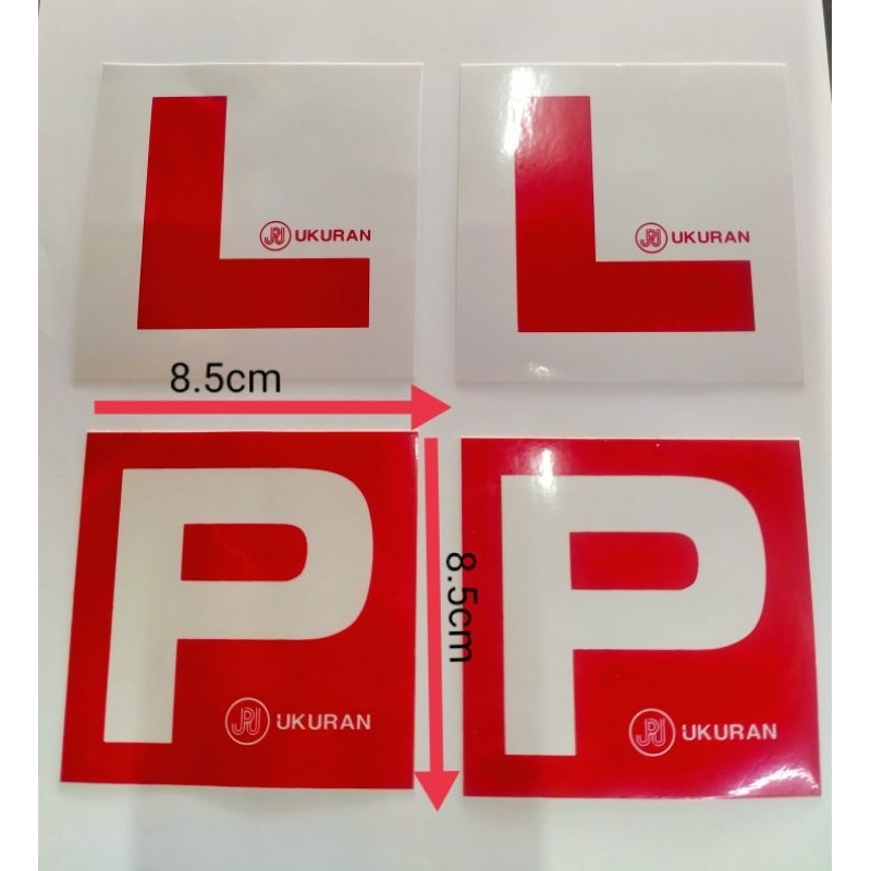 ready stock Malaysia motor L sticker / motor P sticker | Shopee Malaysia