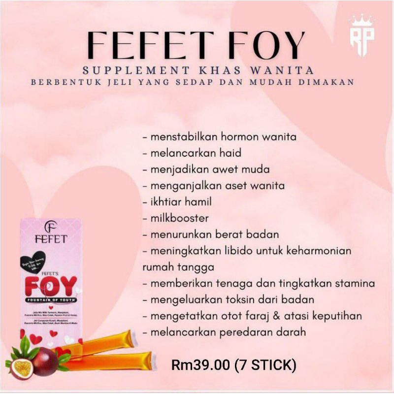 Fefet Foy Suppliment (7stick) | Shopee Malaysia