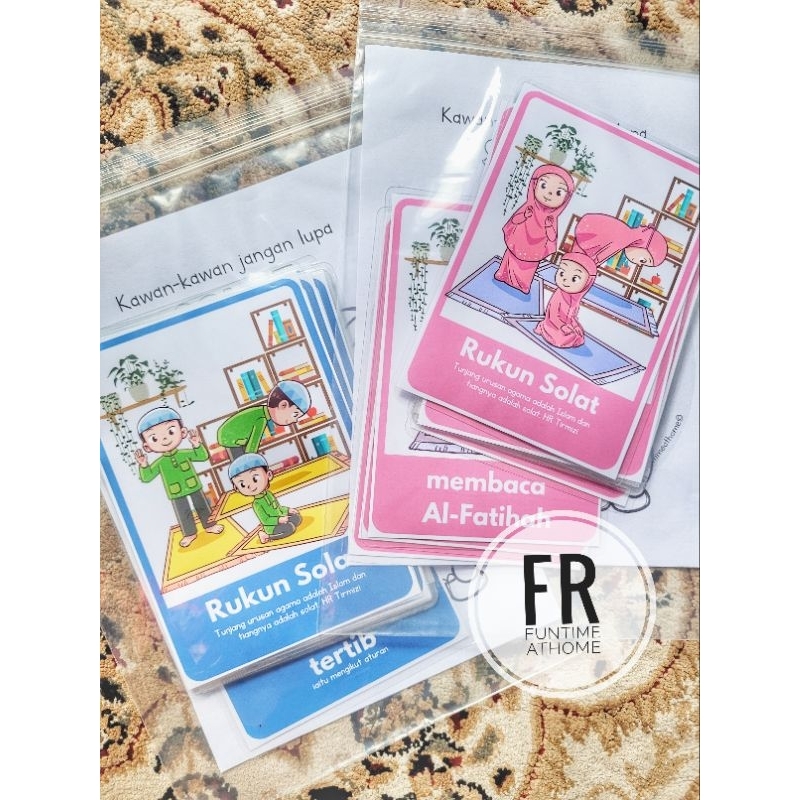 [Hardcopy] Rukun Solat Flashcard Kad Imbas BBM Bahan Bantu Belajar ...