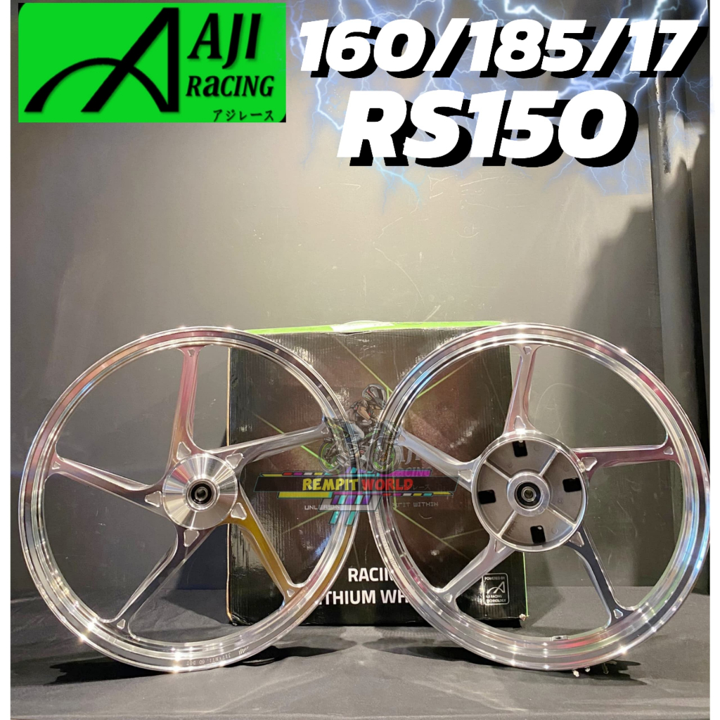 AJI RACING SPORT RIM HONDA RS150 Chrome Silver FORGED 160/185/17' CR 511RIM RS150 ACCESSORIES ...