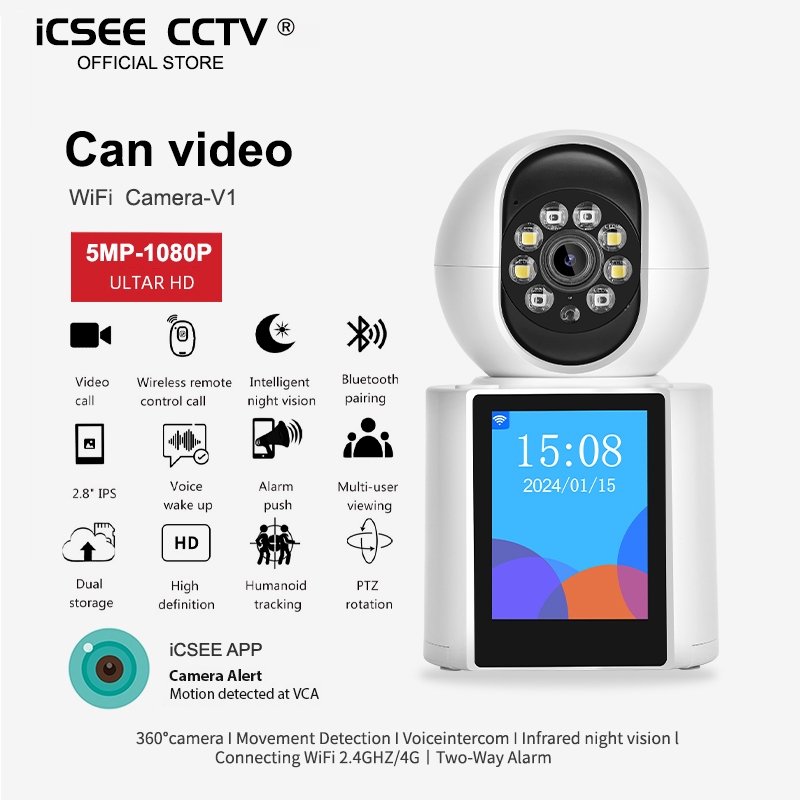 ICSEE CCTV V1 1080P Home Video Calling Camera Indoor Wireless WIFI ...