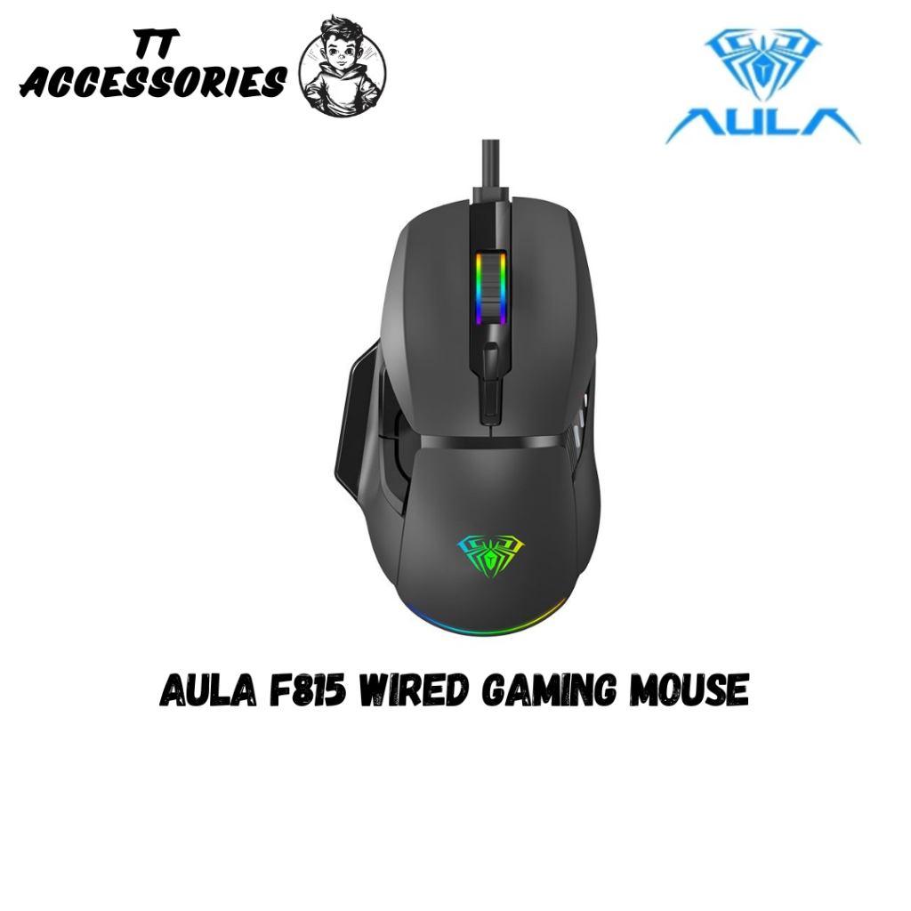 AULA F815 12800 DPI RGB Wired Gaming Mouse | Shopee Malaysia