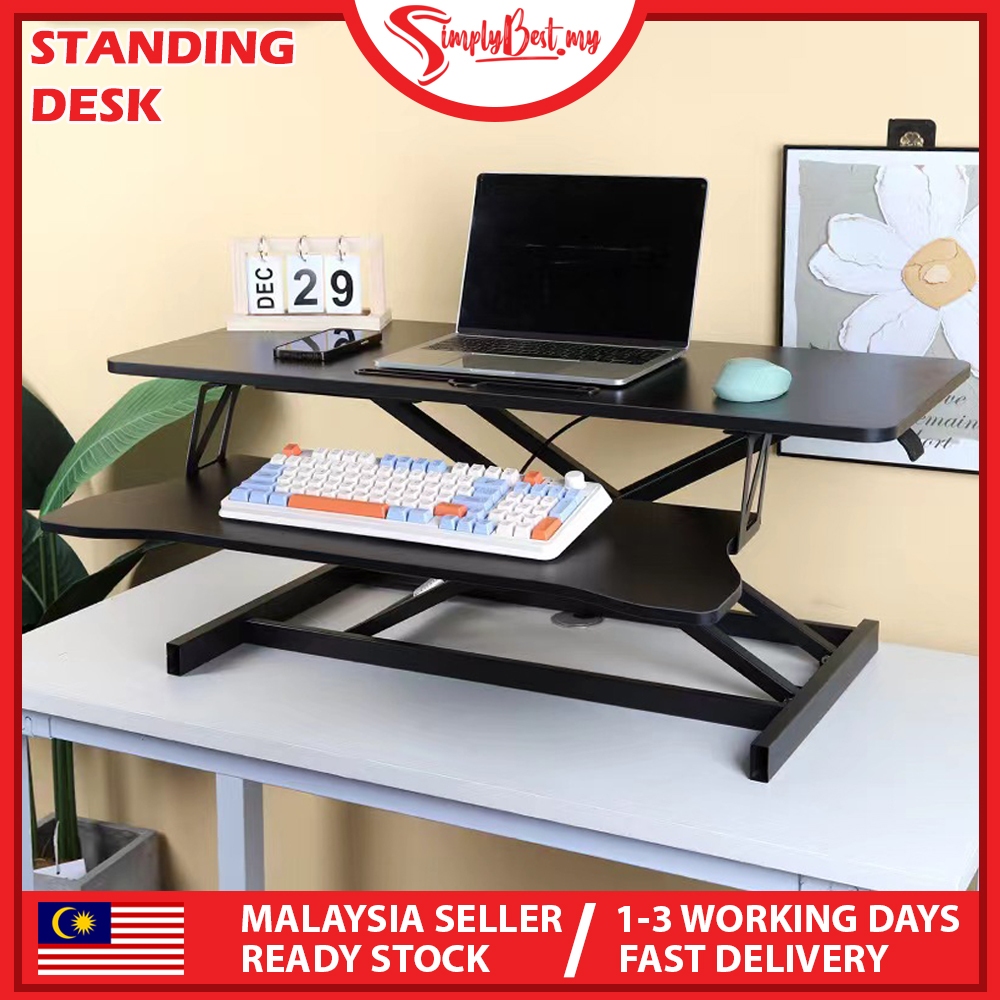SIMPLYBEST Office Standing Desk Height Adjustable Table Stand Up Rising ...