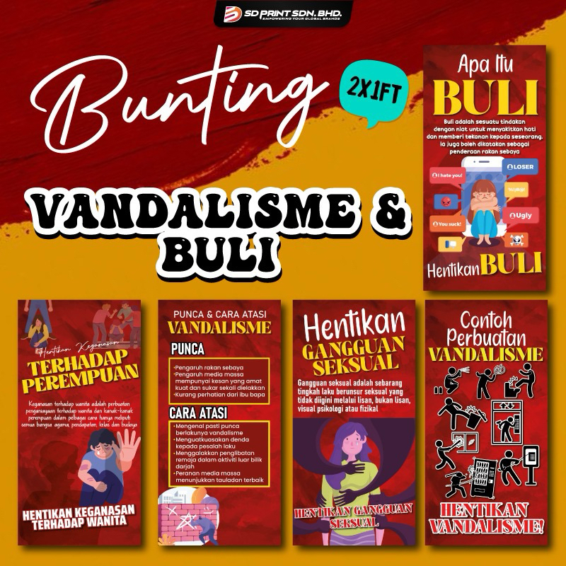 SET POSTER CEGAH VANDALISME DAN BULI | Shopee Malaysia