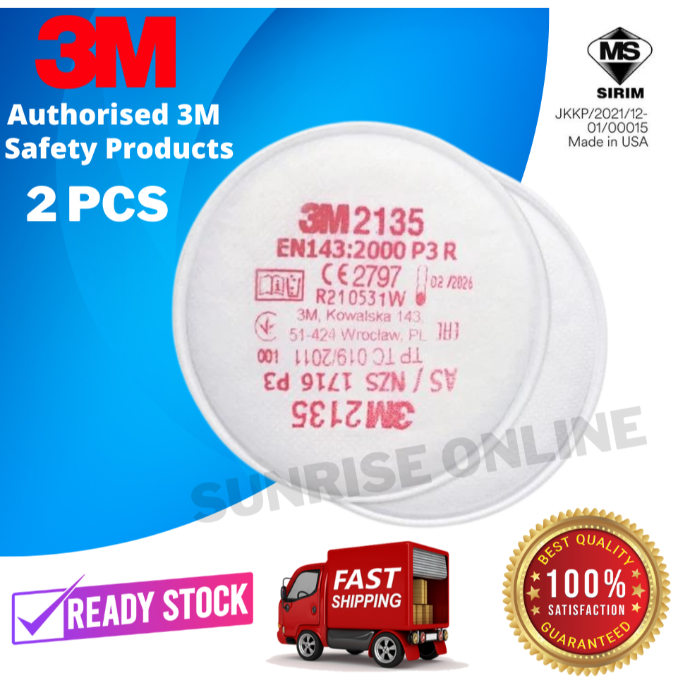 [ORIGINAL] 3M 2135 P3 R Particulate Filter (2Pcs in 1 Pack) SIRIM ...