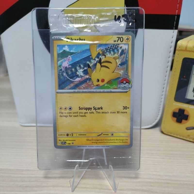Pikachu SVP 190 Championships 2024 Promo Pokemon Card PTCG Collection ...