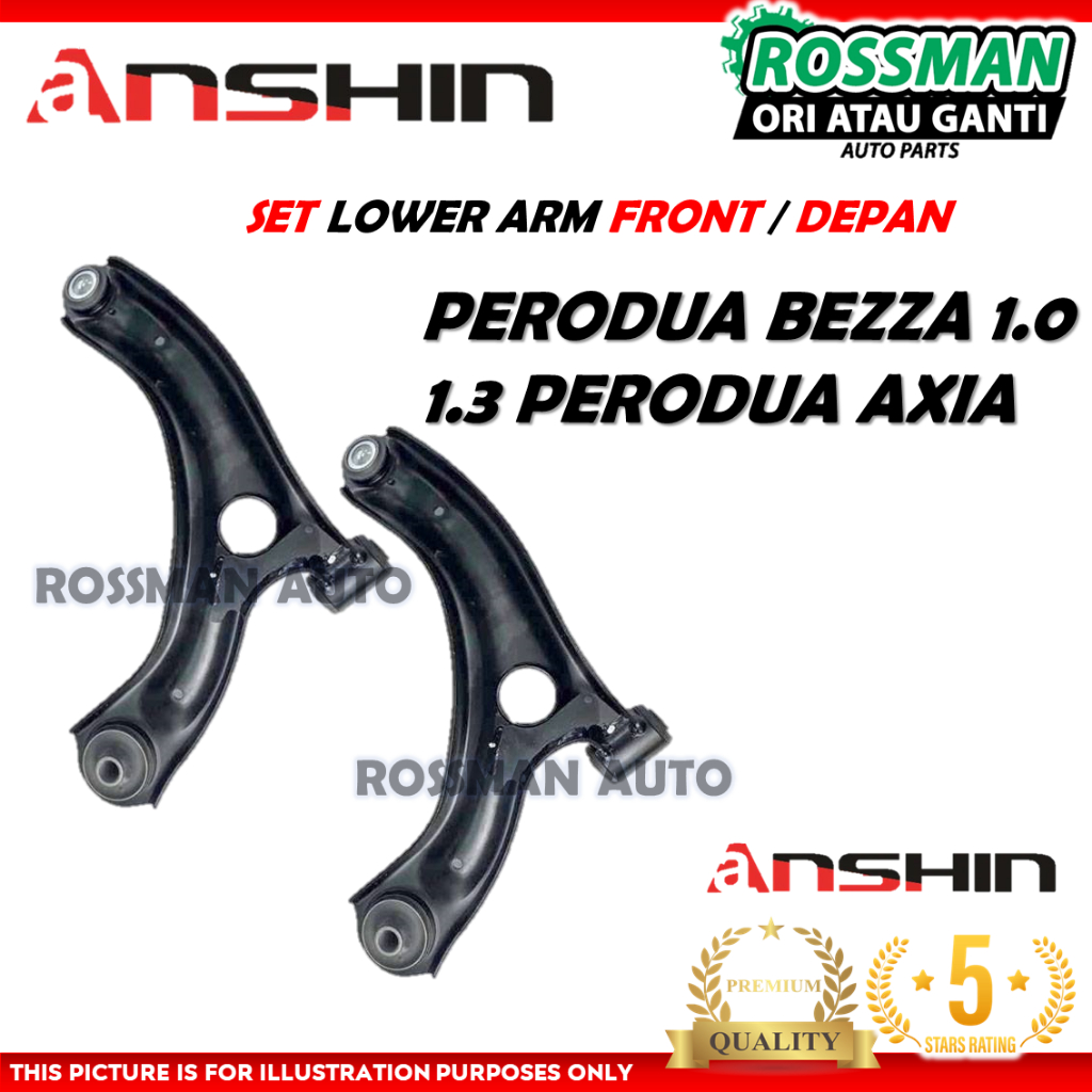 ANSHIN LOWER ARM SET PERODUA BEZZA 1.0 1.3 AXIA OLD PREMIUM QUALITY ...