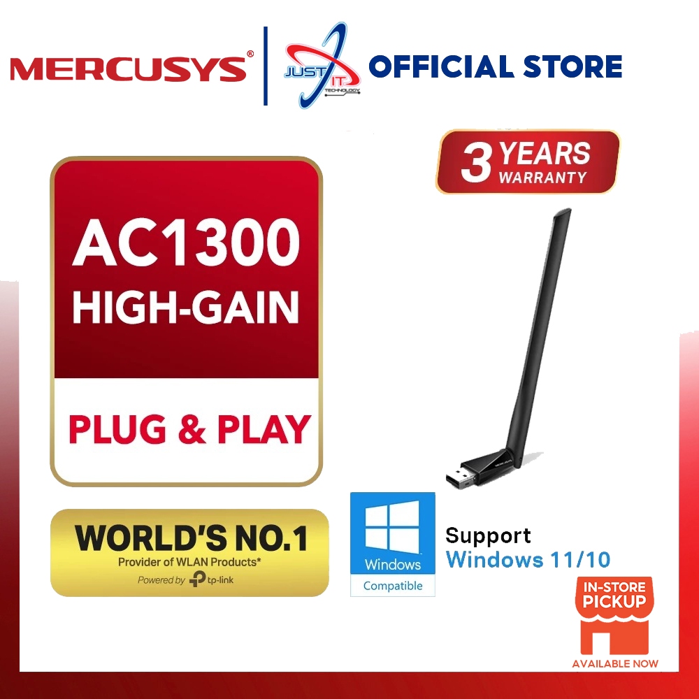 Mercusys MA30H AC1300 Wi-Fi Dual Band Adapter MCS-MA30H | Shopee Malaysia