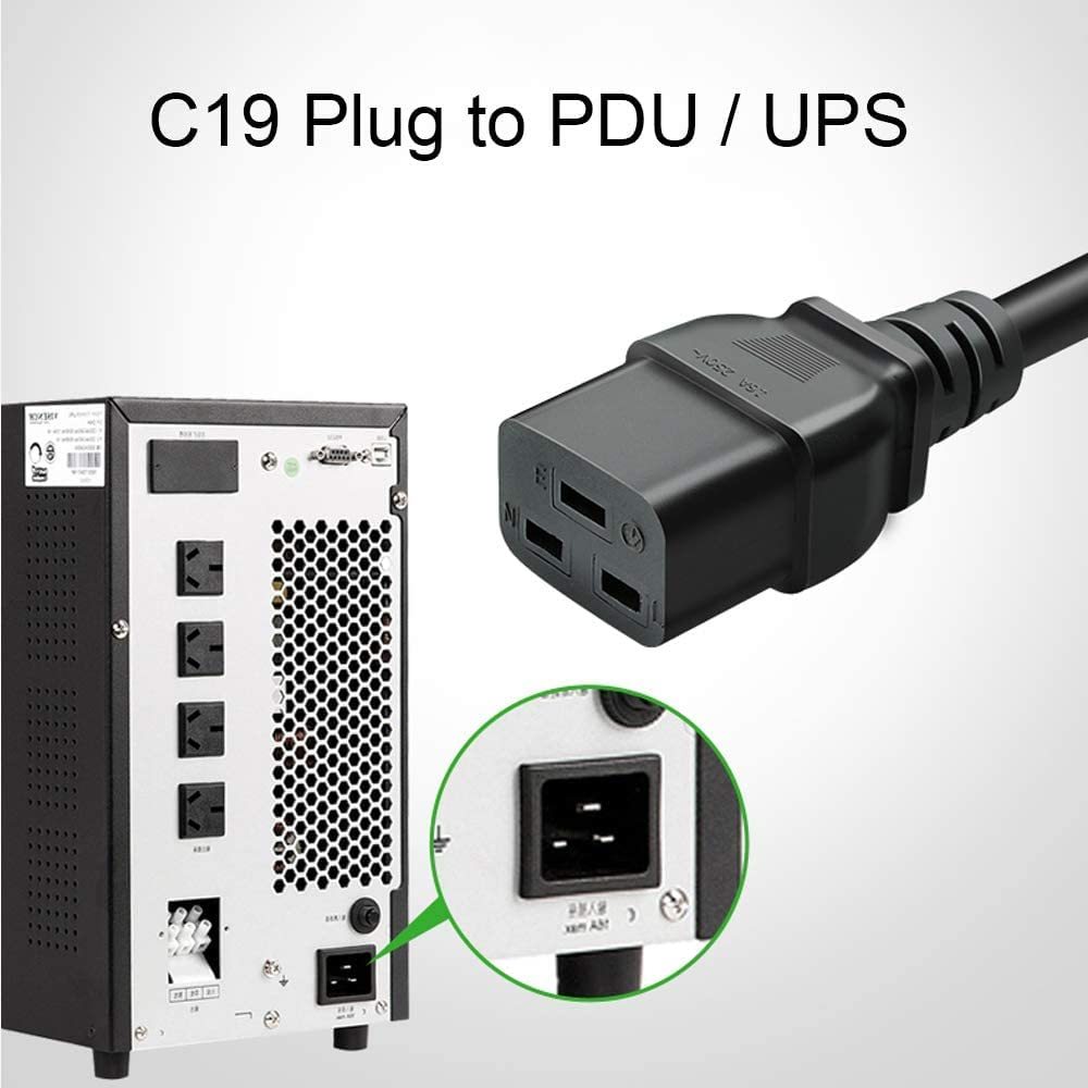 Panamax 16A 3 Pin UK Plug to C19 Female Cable Power Cord UPS PDU Power ...