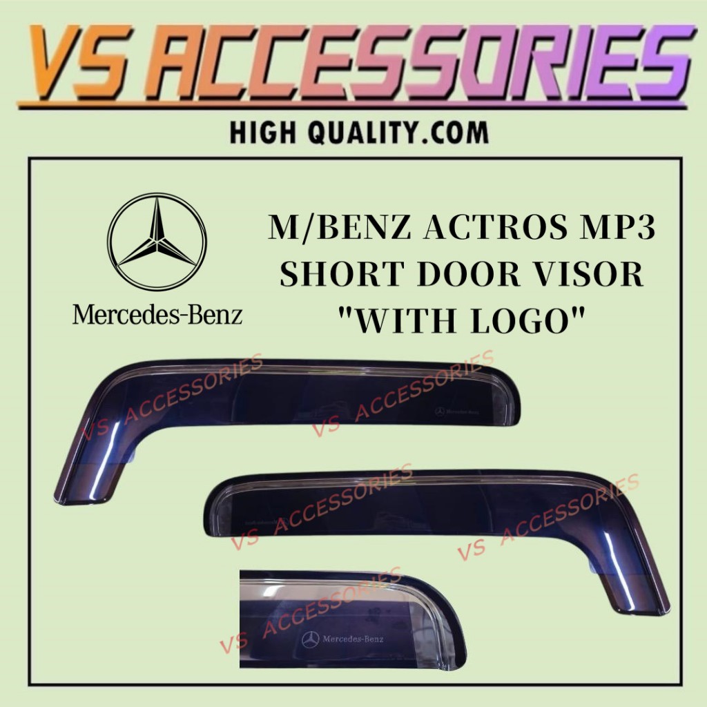 M/BENZ ACTROS MP3 SHORT DOOR VISOR WITH LOGO | Shopee Malaysia