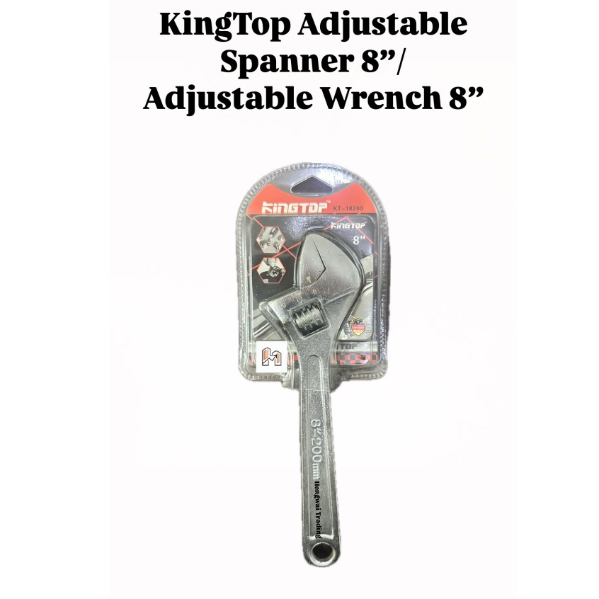 KingTop Adjustable Wrench 8'' 200mm/Adjustable Spanner 8'' 200mm/ Spana ...