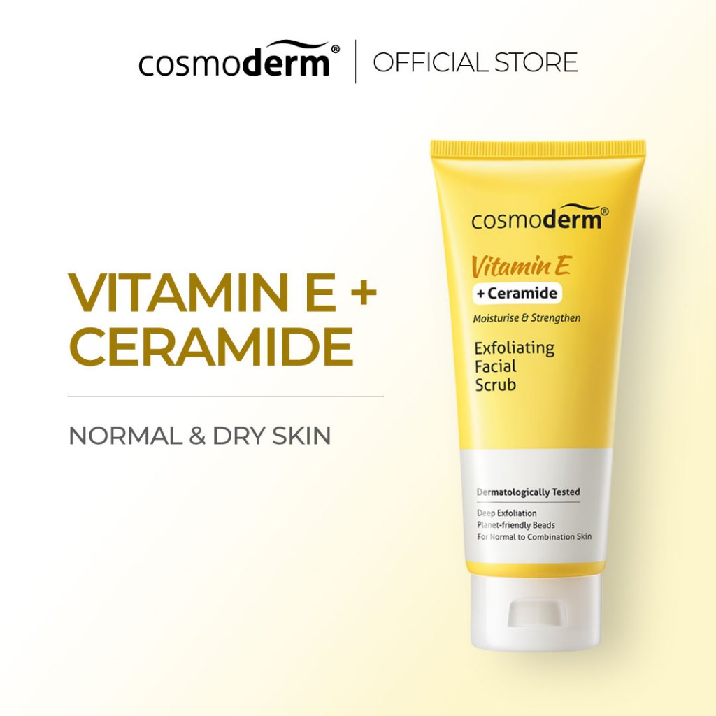 Cosmoderm Vitamin E + Ceramide Exfoliating Facial Scrubs (125ml ...