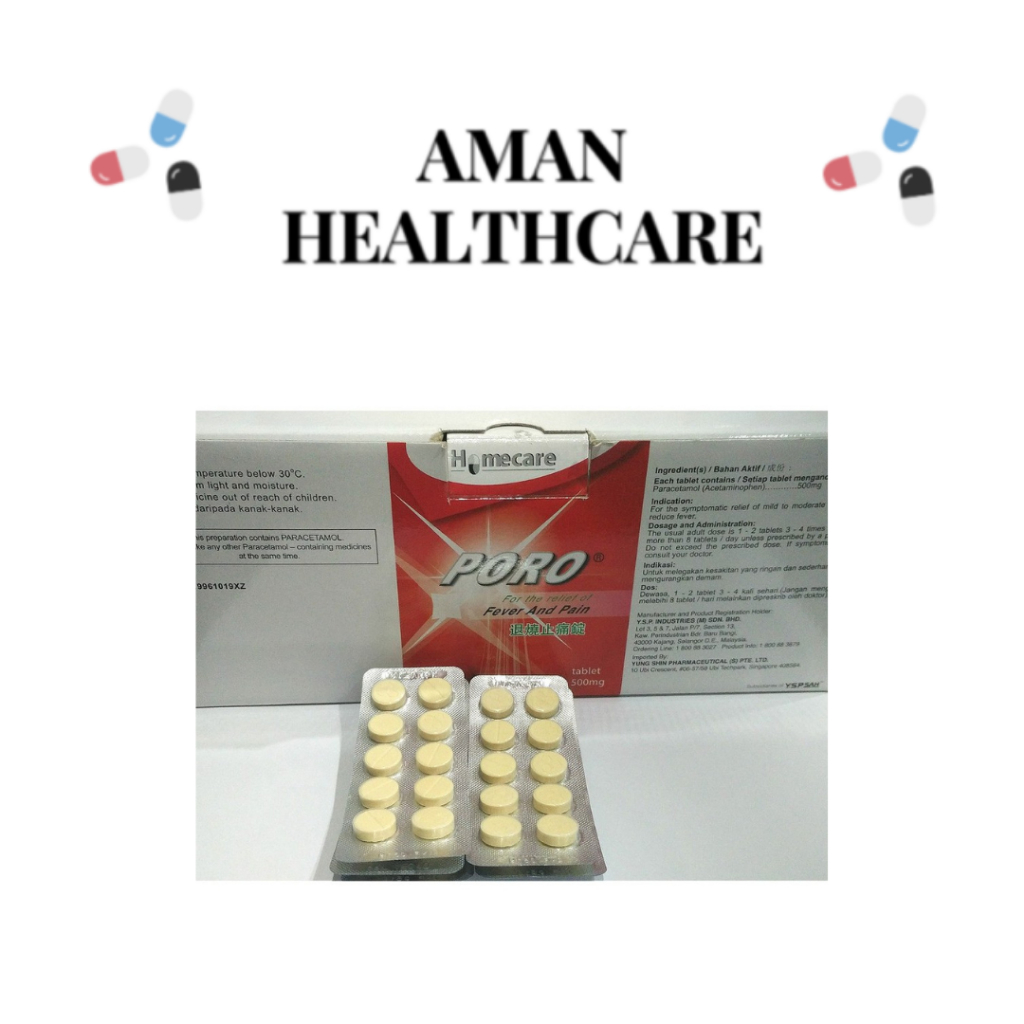 YSP PORO 500MG TABLET (2 STRIPS) | Shopee Malaysia