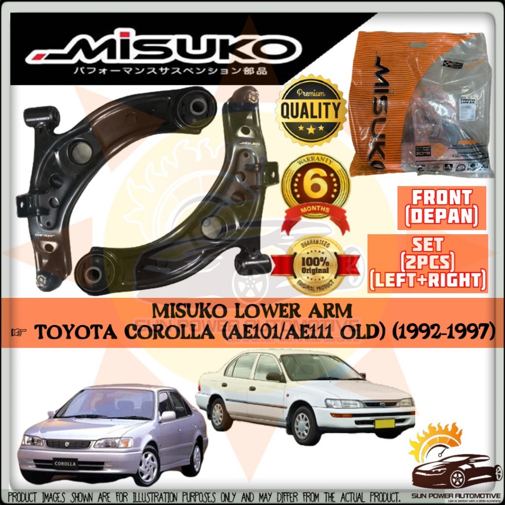 Toyota Corolla AE101 / AE111 OLD / NEW (1992-2000) 1.6 MISUKO LOWER ARM ...