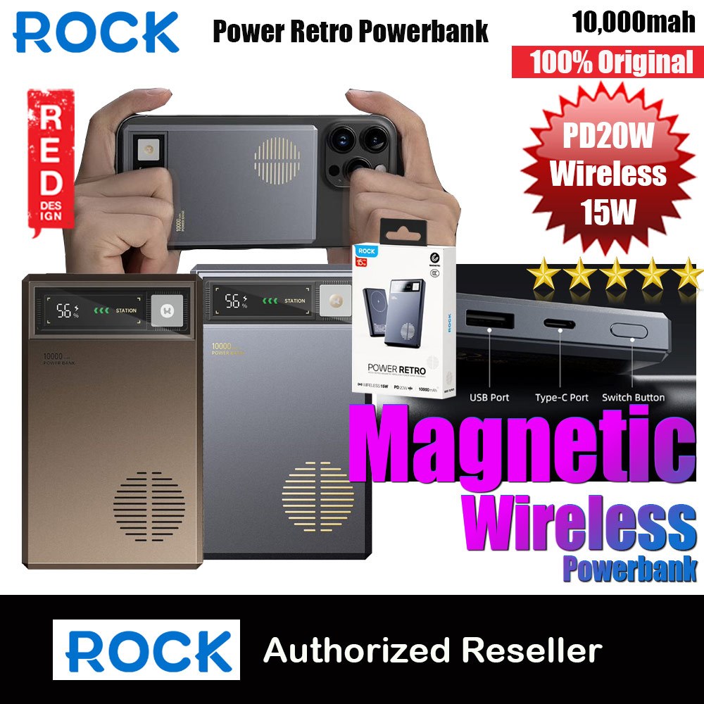 Rock 10000mAh PD20W Magnetic Wireless Charging Fast Charge Powerbank ...