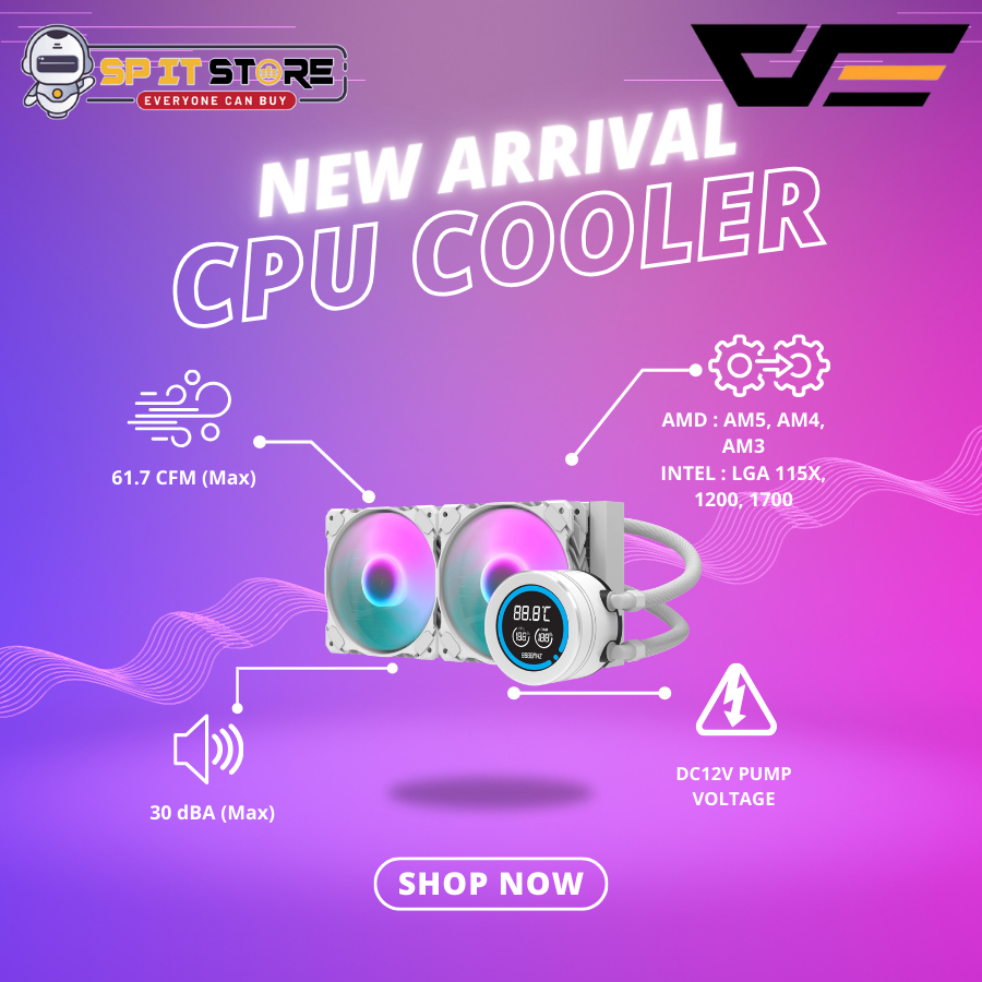 DARKFLASH DN240D LIQUID CPU COOLER (WHITE) | Shopee Malaysia
