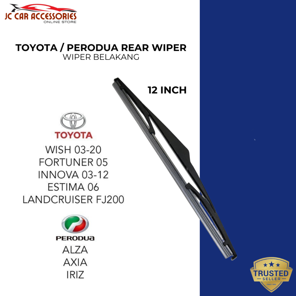 Toyota Perodua Rear Windshield Wiper Blade Wiper Belakang Alza Axia ...