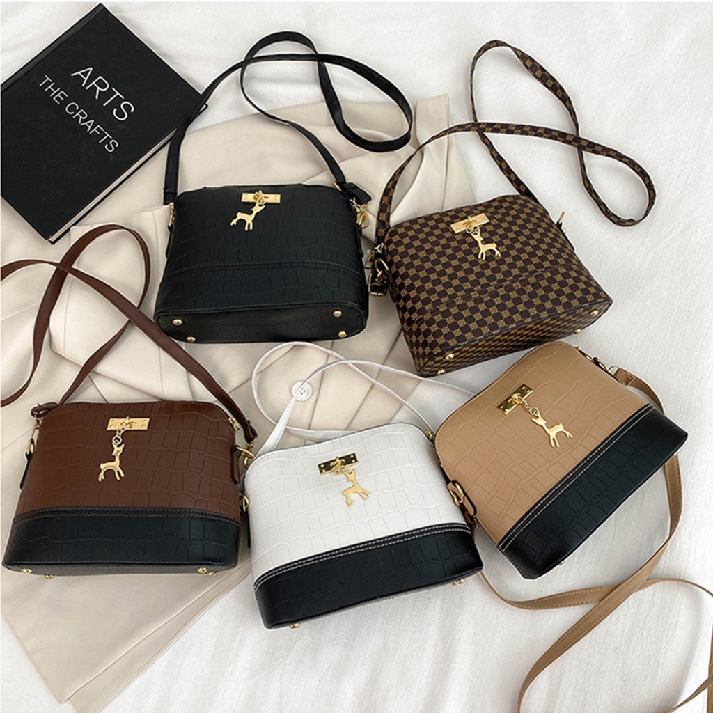 BBD Women Fashion Deer Crossbody Sling PU Leather Bag Shoulder Bag ...