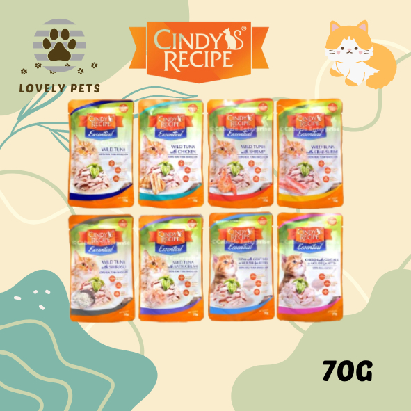 (Ready Stock) Cindy's Recipe Essential Wet Cat Food Pouch 70G (8 ...