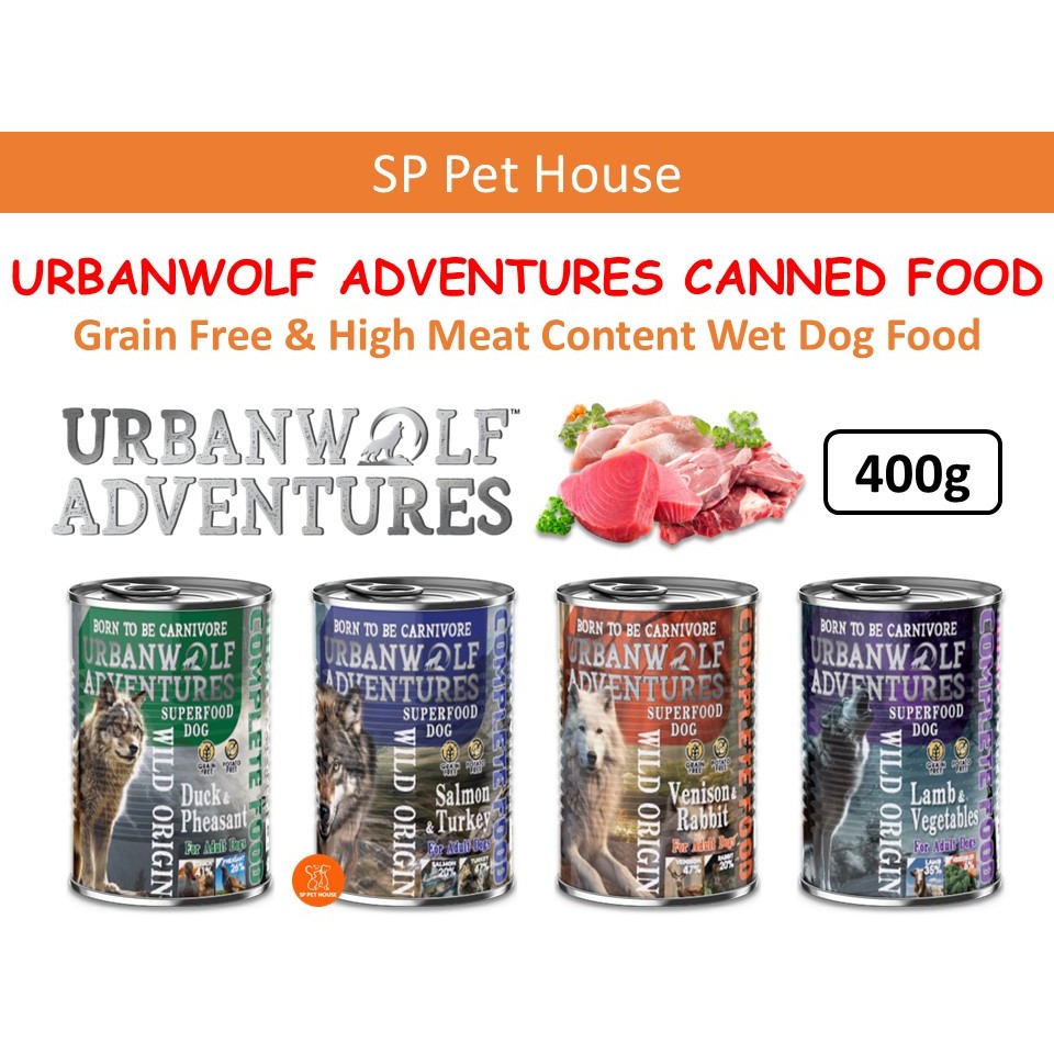 Urbanwolf Adventures Grain Free Dog Canned Food 400g / Potato Free ...