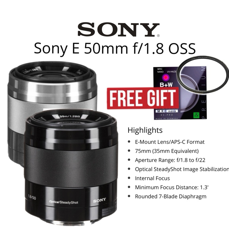 SONY E 50MM F/1.8 OSS LENS ORIGINAL OPTICAL IMAGES STABILIZER PRIMES ...
