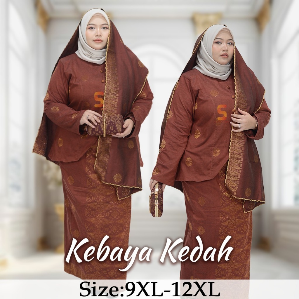 Kebaya Kedah 9XL-12XL | Baju kurung songket | songket Tenun | baju ...