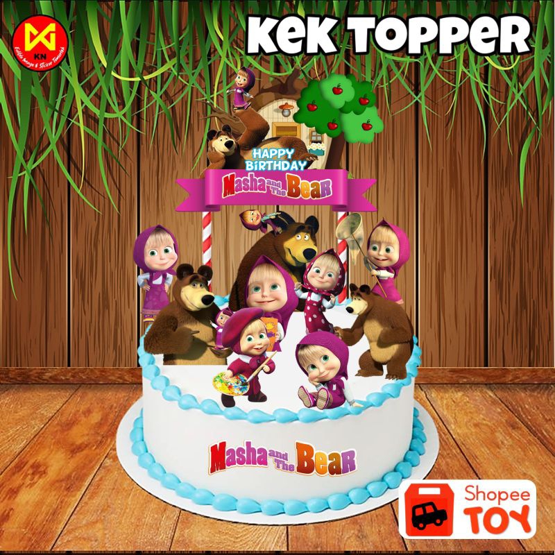 Kek Topper Masha And The Bear | Shopee Malaysia