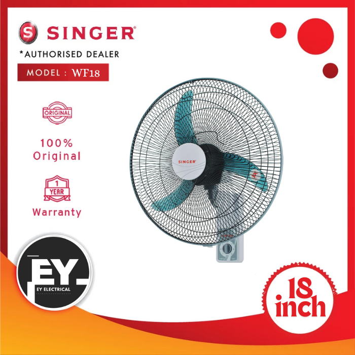 Singer Industrial 3 SPEED Wall Fan 18" WF18 | Shopee Malaysia