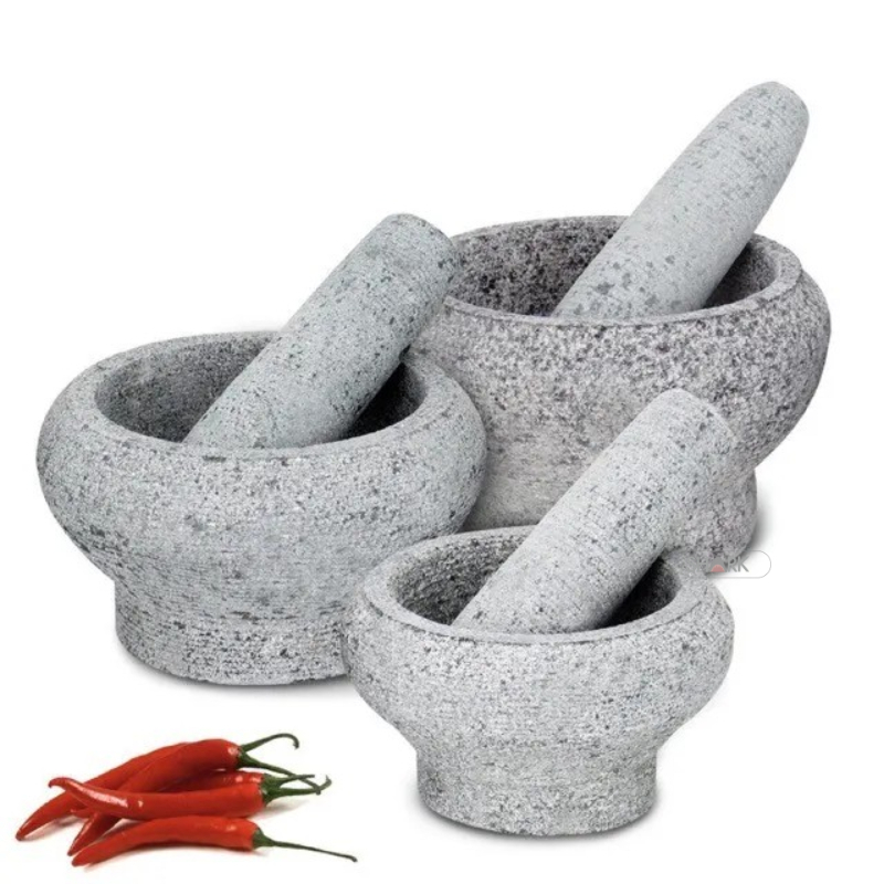 Stone Mortar And Pestle Lesung Batu Granite Stone Mortal Pestle Set ...