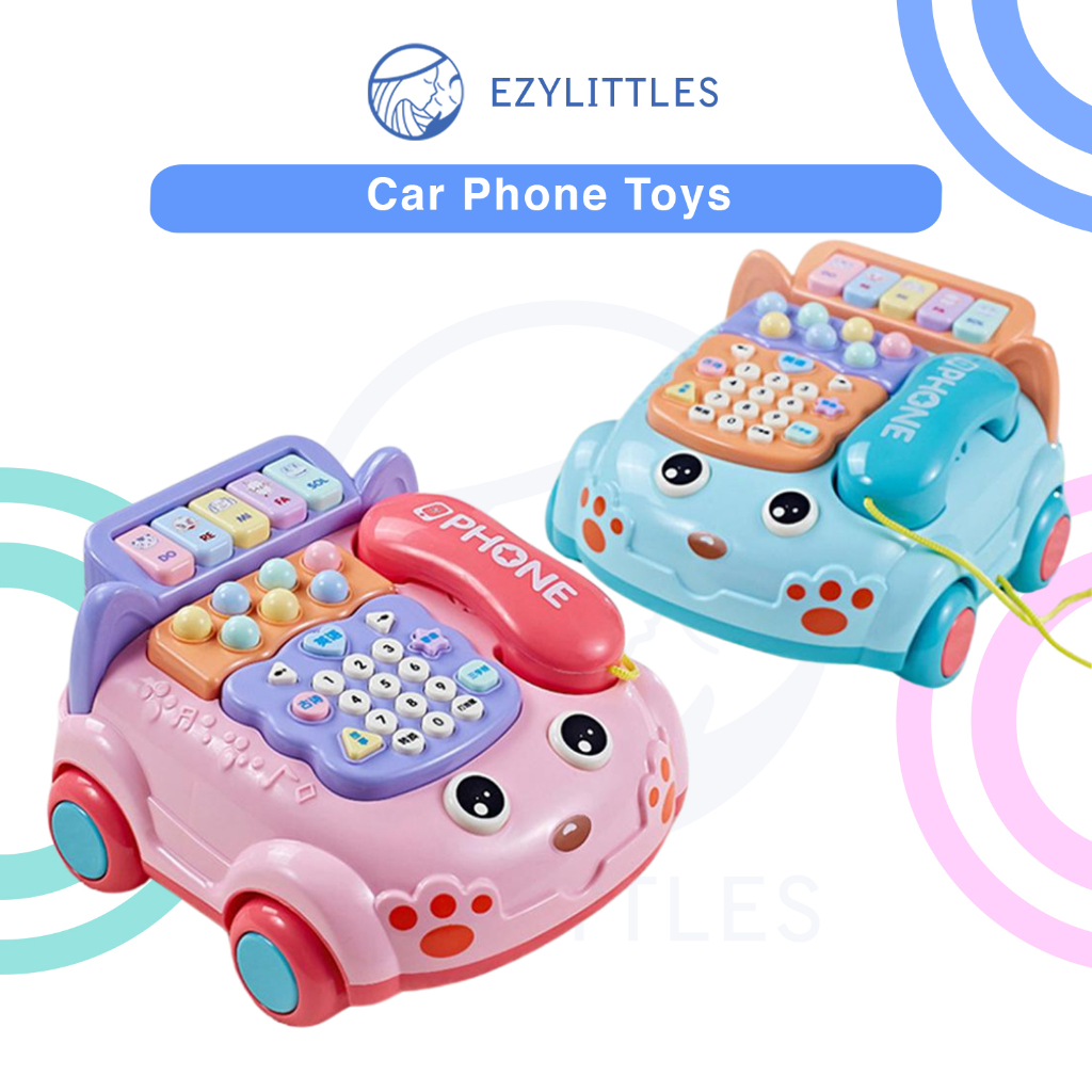 EZYLITTLES Music Phone Car Toys Early Learning Toy Kids Pretend Play ...