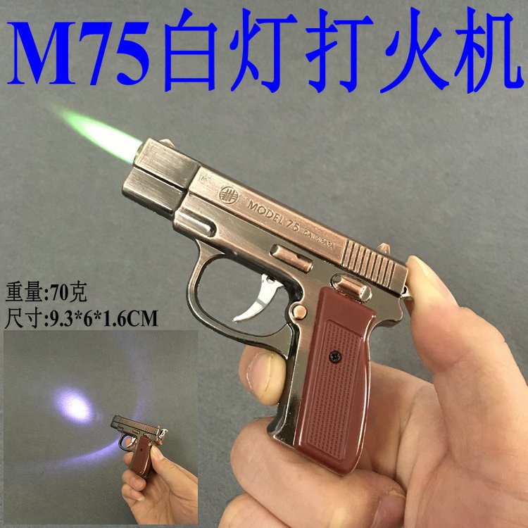 M75 LED Torch Gun Pistol Red Flame Butane Gas Lighter | Shopee Malaysia