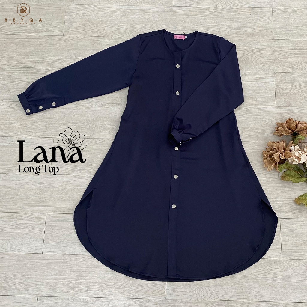 LANA LONG TOP | MATTE SATIN TOP | BLOUSE LABUH | BLOUSE MUSLIMAH ...