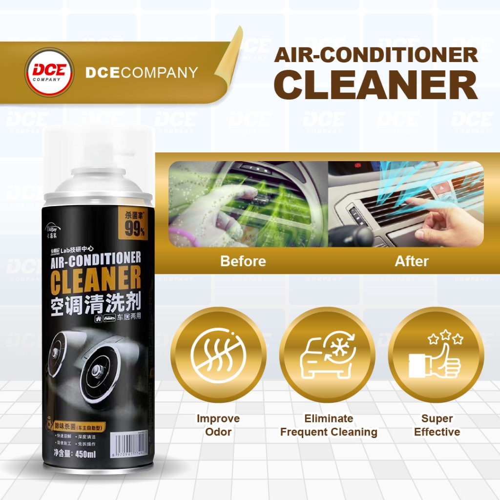 CARJAY Car Air Conditioner Filter Cleaner Liquid Spray Clean Air Con ...