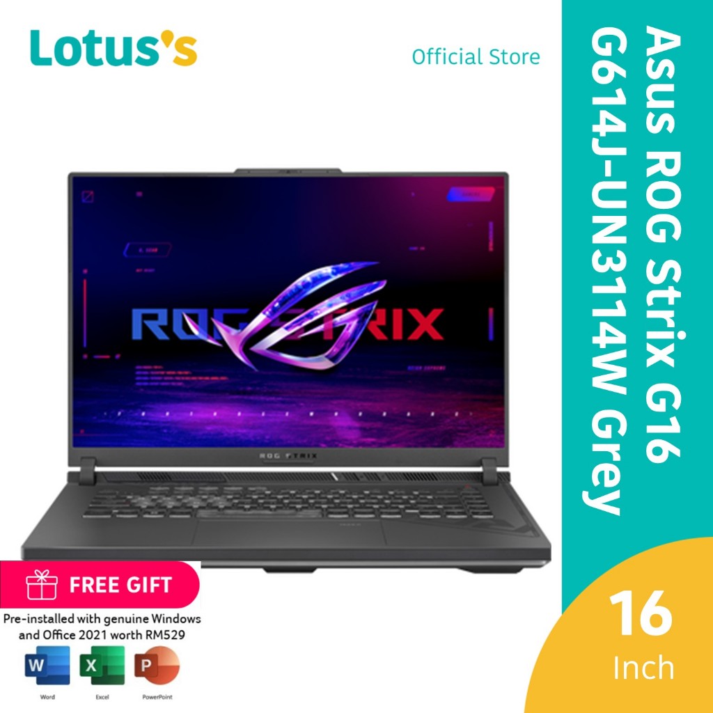 Asus ROG Strix G16 G614J-UN3114W Grey (i7-13650HX,16GB,512GB SSD ...