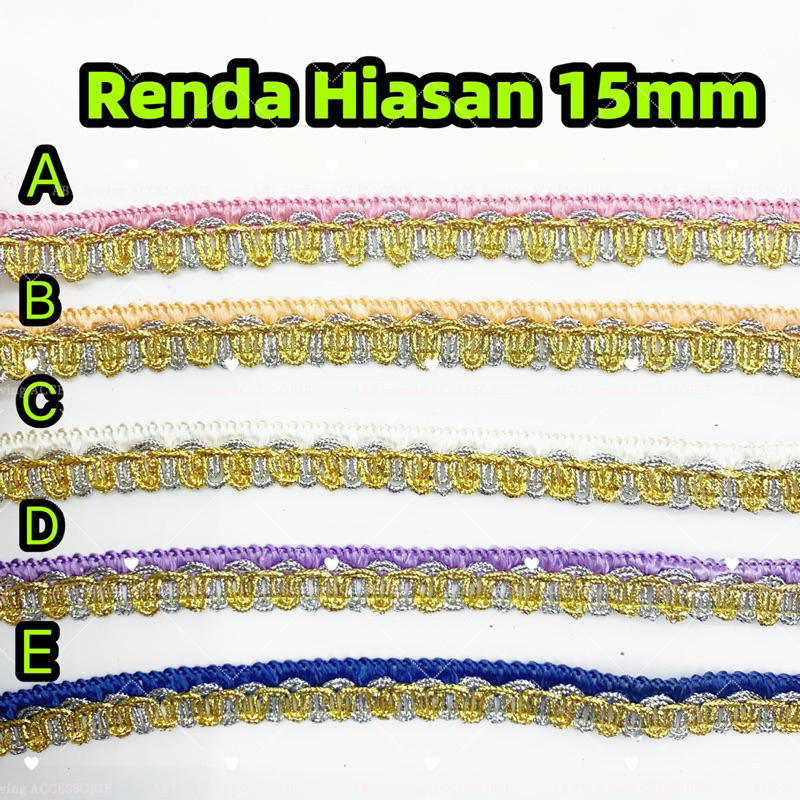1 Meter Renda Hiasa/Renda Langsir/Haisan Dulang/Indian Lace/Decoration ...