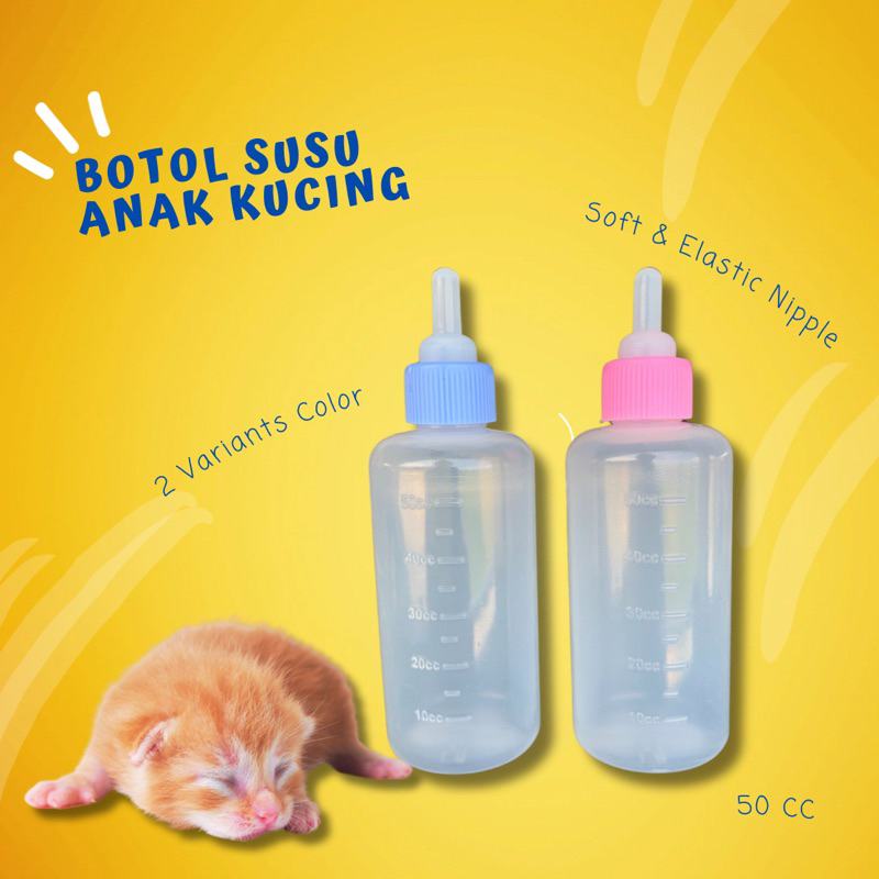 Botol Susu Anak Kucing Budget Feeding Bottle 50ml Puppy Baby Dog Cat ...
