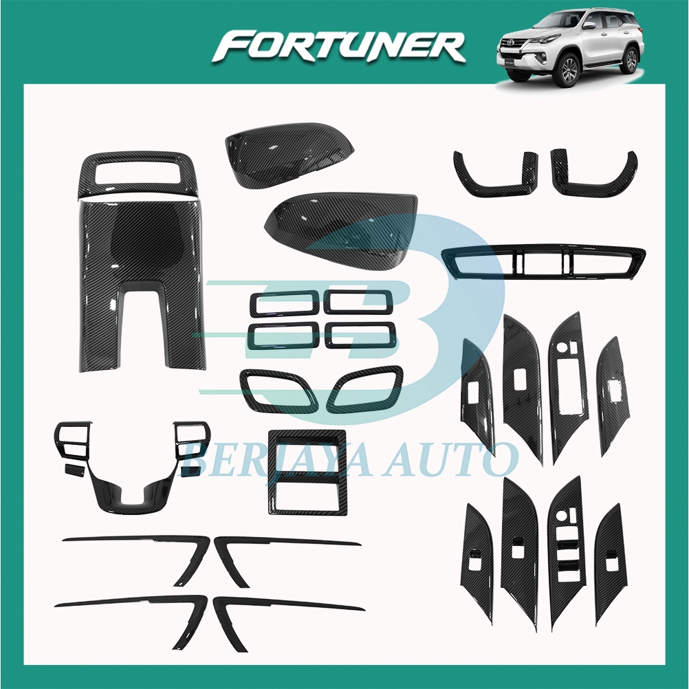 Toyota Fortuner Interior Exterior Decoration Carbon Fiber Design Trim ...