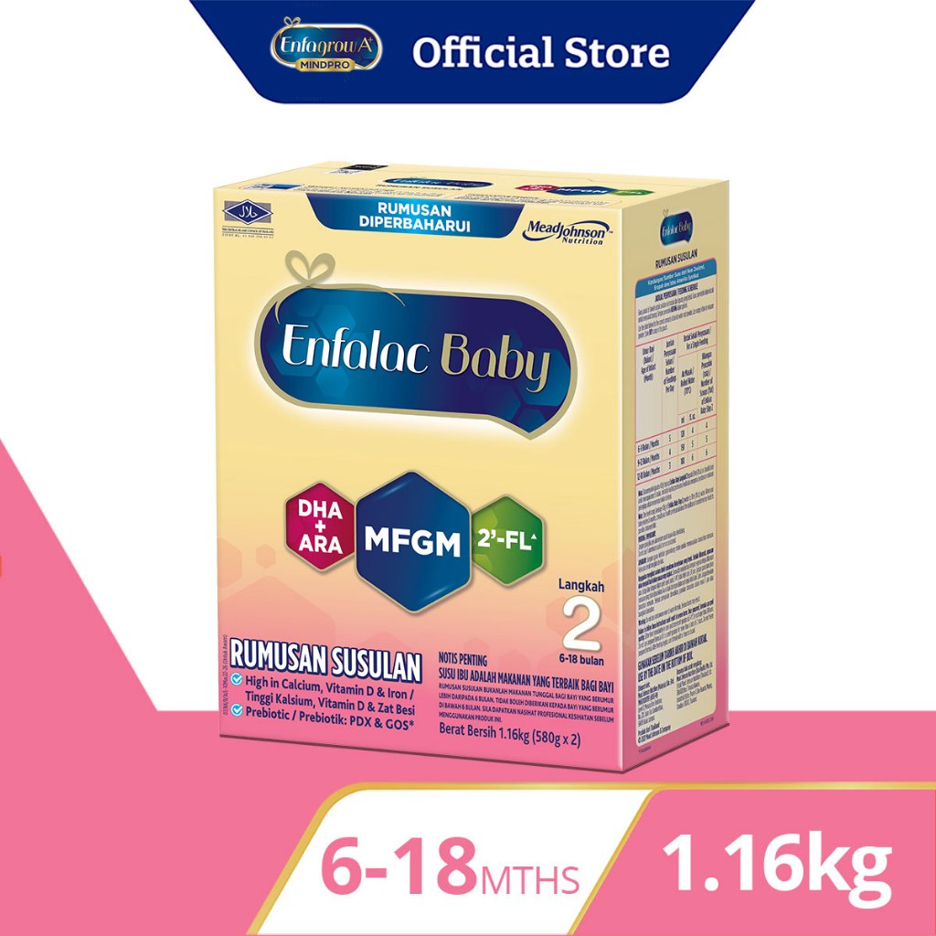 Enfalac Baby Step 2 Susu Bayi Milk Formula Powder (1.16kg) | Shopee ...