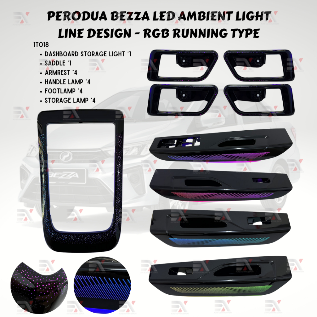 PERODUA BEZZA 16-24 SPECIALIST LED AMBIENT LIGHT WITH FOOTLAMP - RGB ...