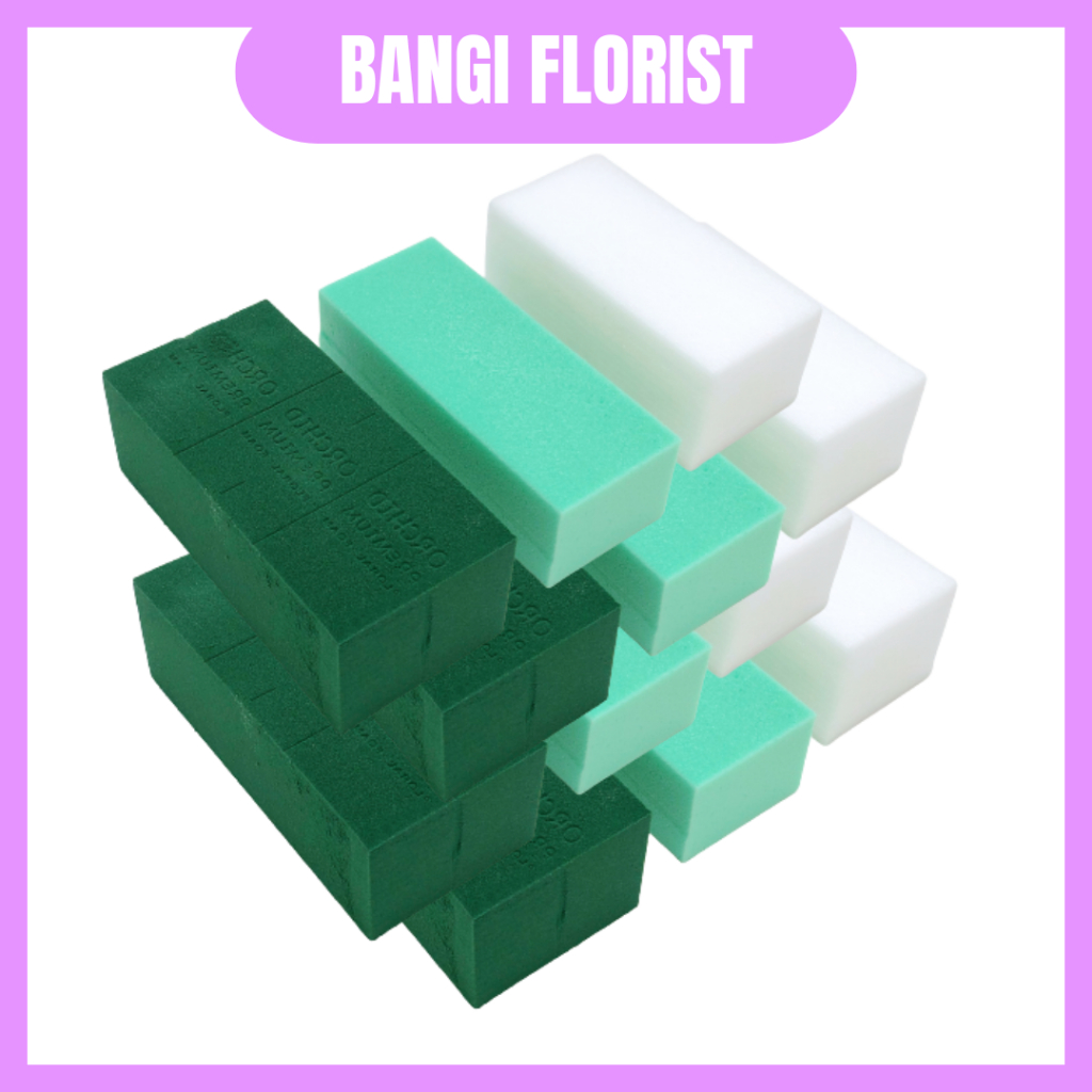 (110pcs) 1BOX Dry Floral Foam Dry Sponge Dry Flower Foam Dry Span Bunga ...