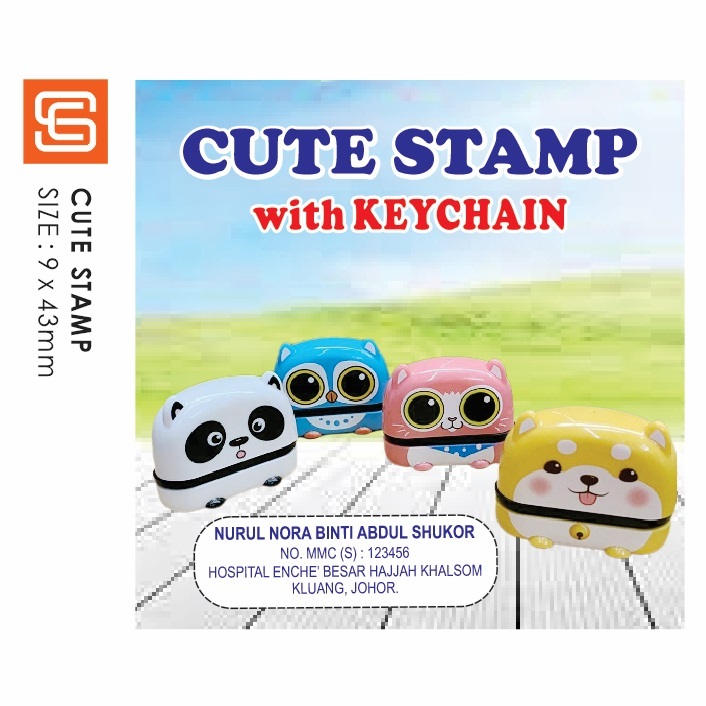 CUTE KEYCHAIN STAMP (CUSTOM MADE WORDING) | Shopee Malaysia
