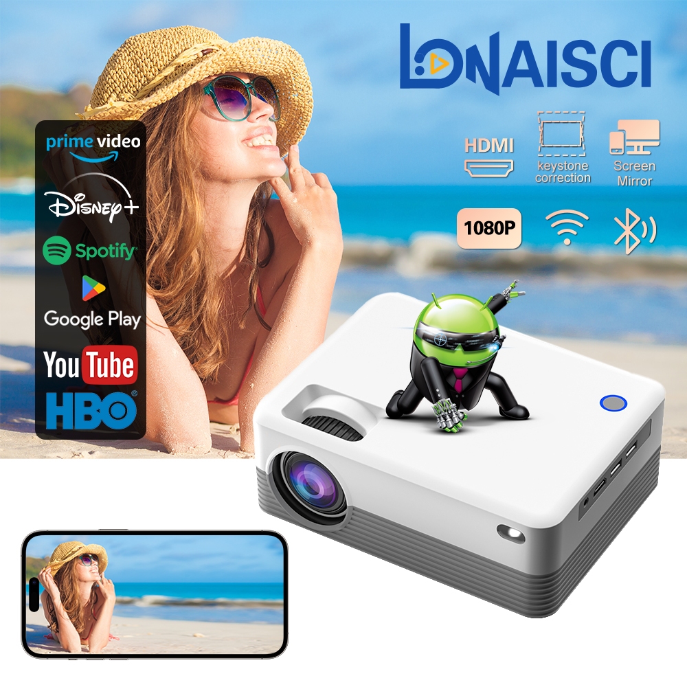 Projector Mini For Phone WIFI Projector Portable HDMI 1080P Wireless ...