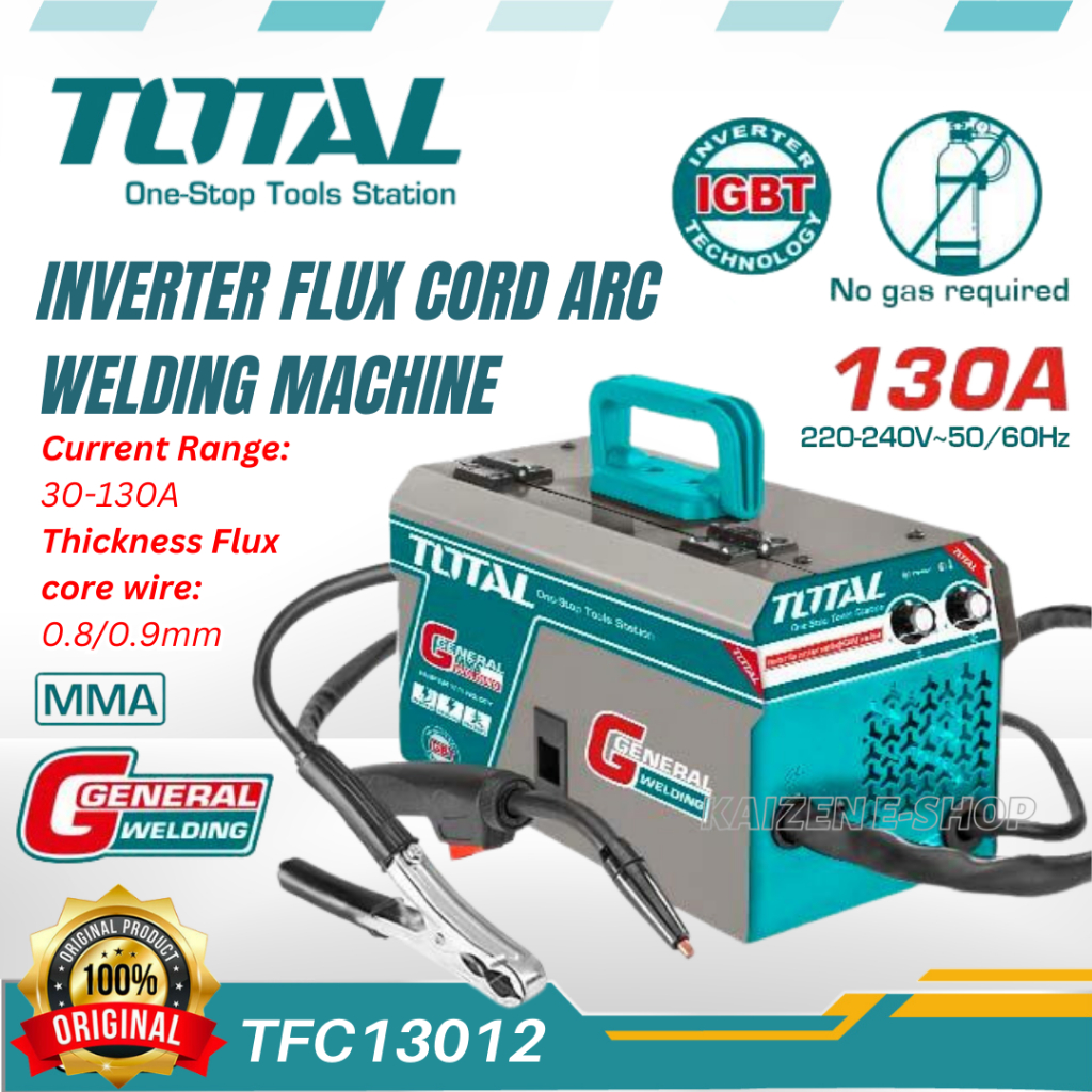 TOTAL TFC13012 Inverter Flux Cord Arc Welding Machine 130A | Shopee ...