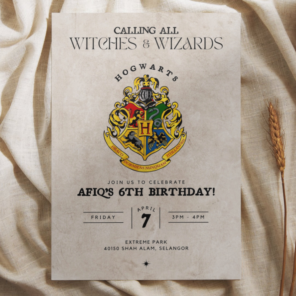 Digital Card Customisable Minimalist Modern | Harry Potter Hogwarts ...