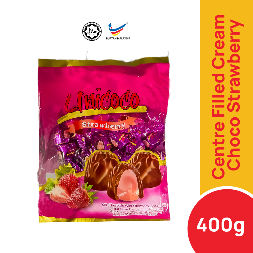 Unicoco Cream Chocolate Strawberry 400g | Shopee Malaysia