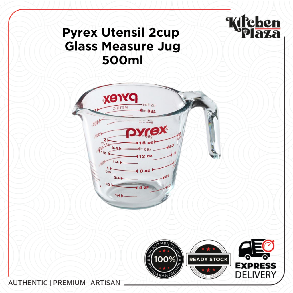 Pyrex Originals Glass Measuring Jug 2 Cup (1) 500ml/ Glass Measuring ...