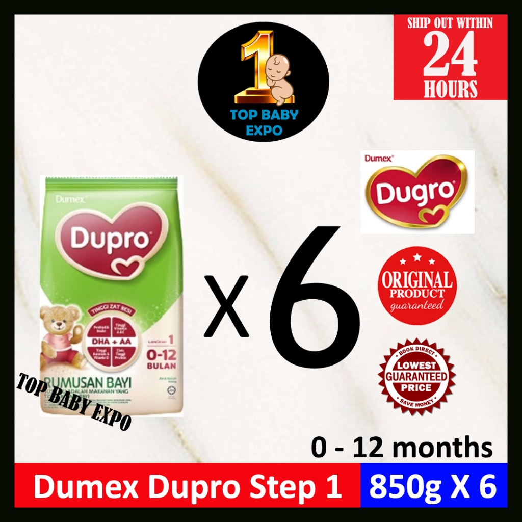 Dumex Dupro Step 1 (850g X 6) Exp: 11/2026 (Newest Stock) | Shopee Malaysia