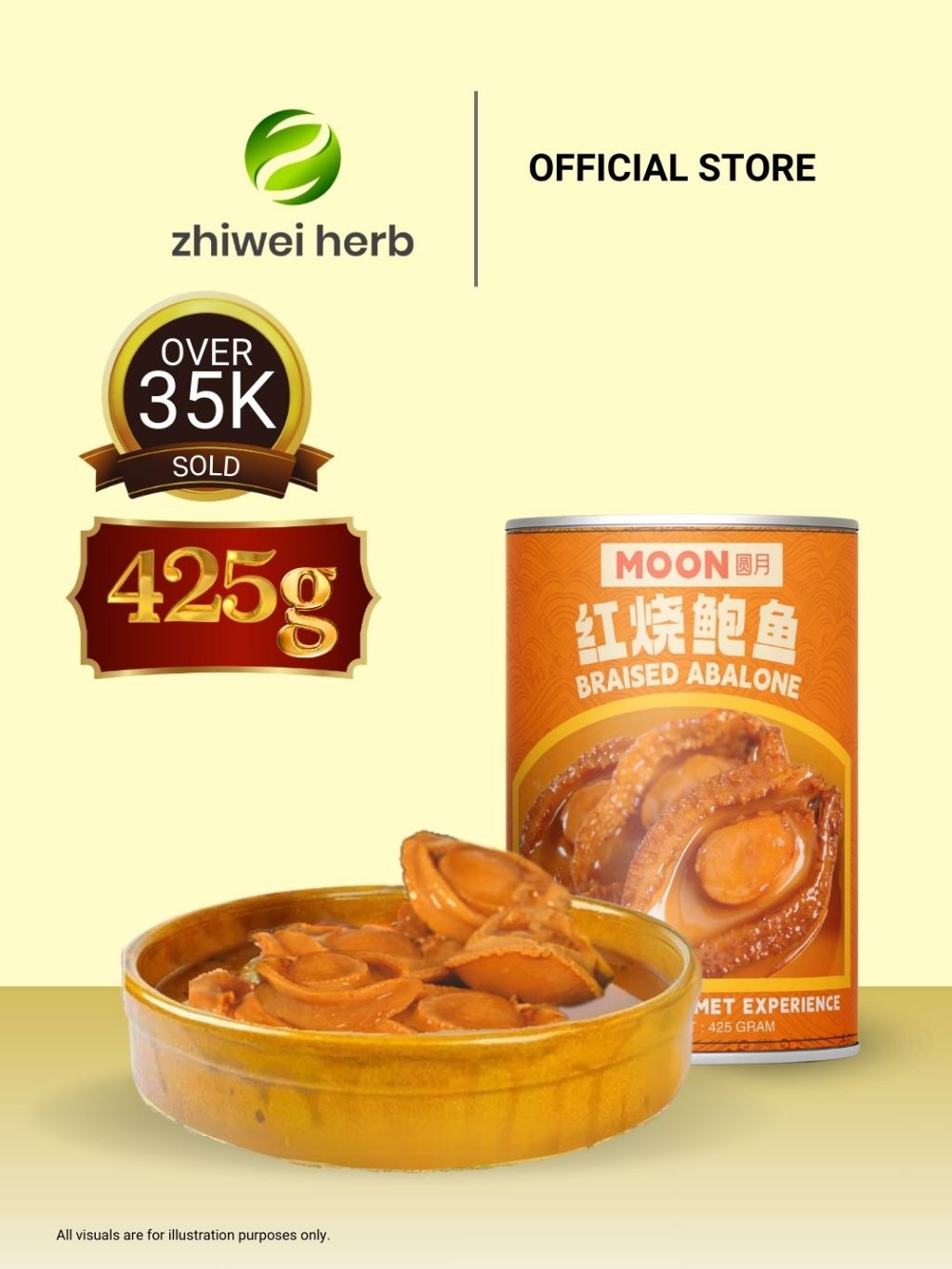 [Moon] Premium Moon Brand Abalone in Braised 2026/2027 expiry 红烧鲍鱼 ...
