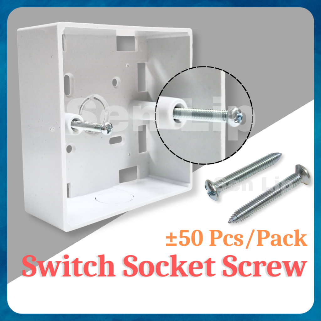 (50Pcs/Pack) Switch Socket Thread Screw M3.5x25mm (Cone Point) / Philip ...